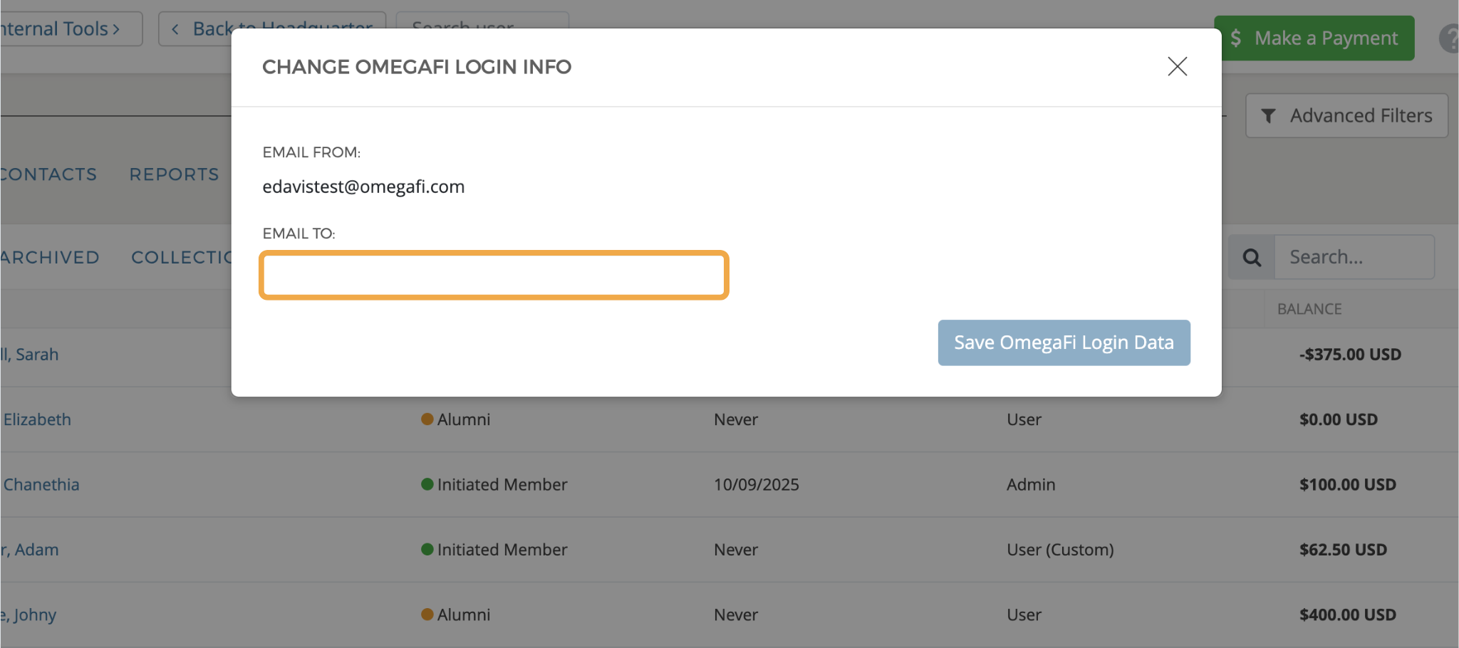 Update Member Login Information (How-to) – LegFi